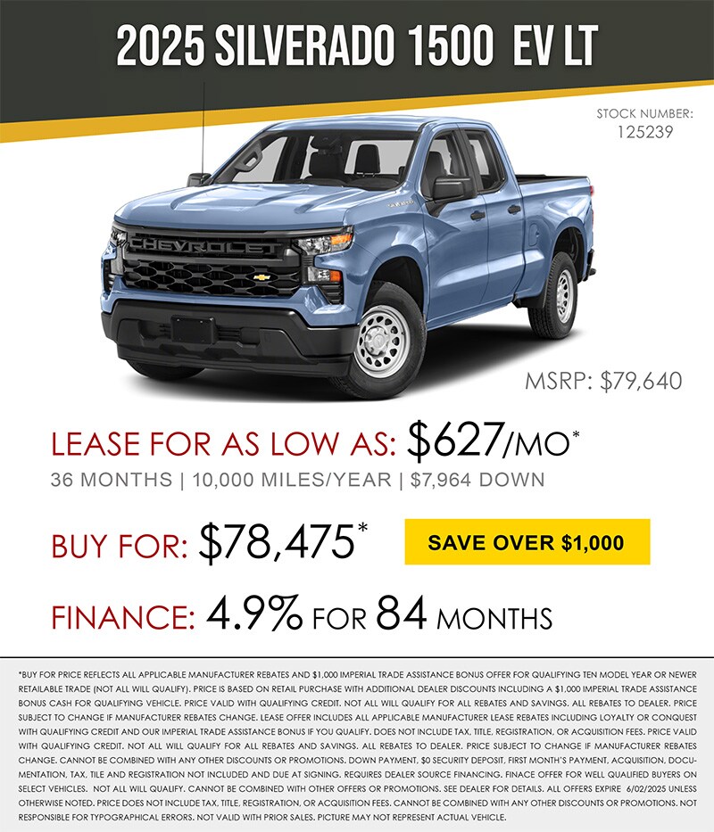 New Vehicle Specials | IMPERIAL CHEVROLET