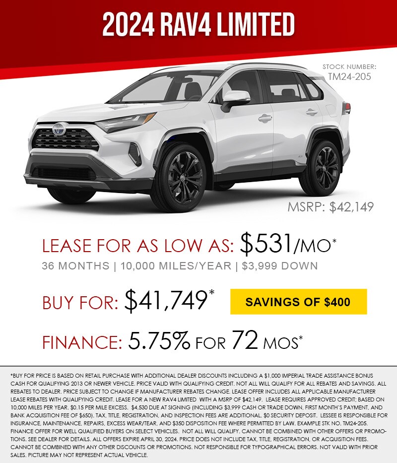 Toyota Lease Deals, Specials, and Finance Offers | Imperial Toyota