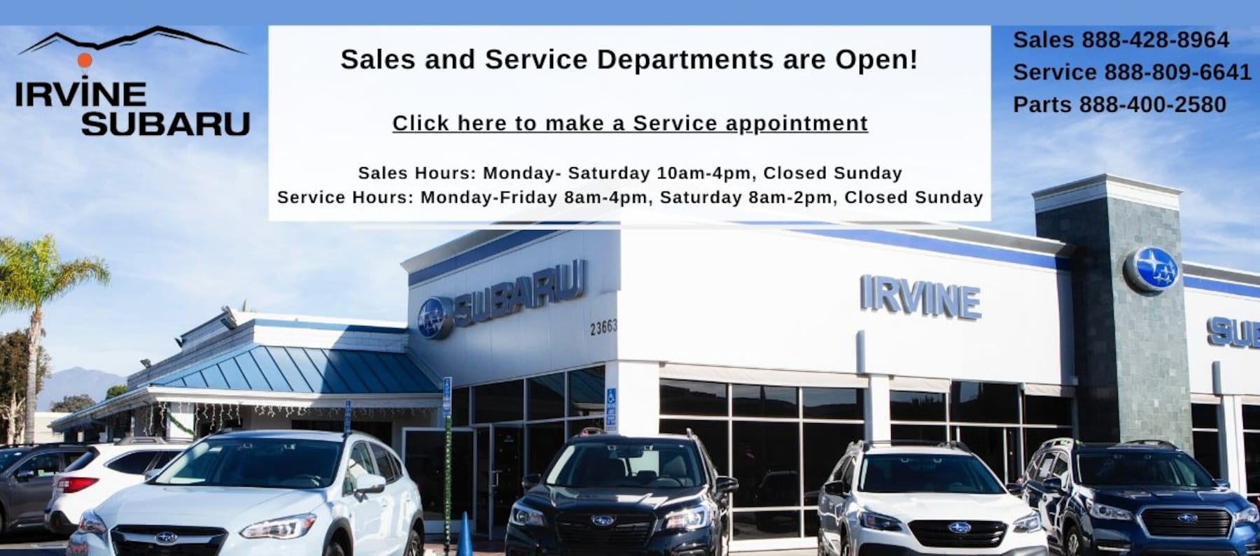 Orange County's Irvine Subaru Dealership | New and Used Cars.