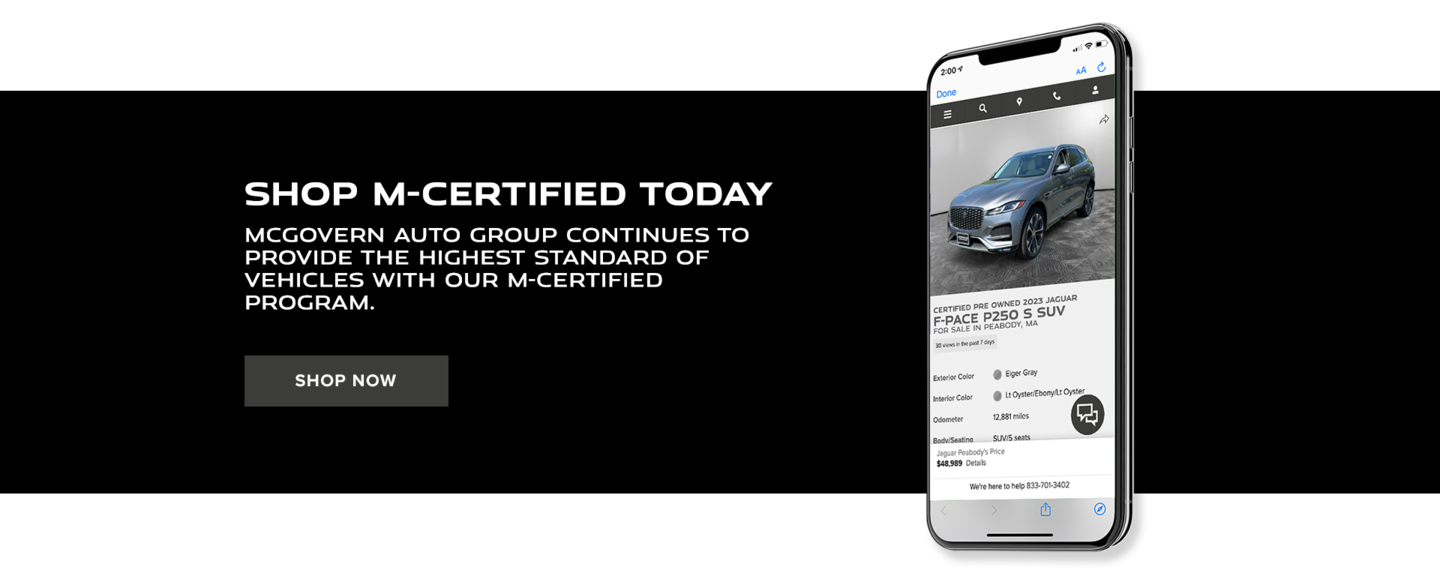 McGovern Certified Program | Jaguar Peabody