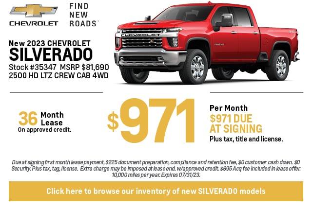 Lease Specials | Chevy Leasing Offers | Evansville IN