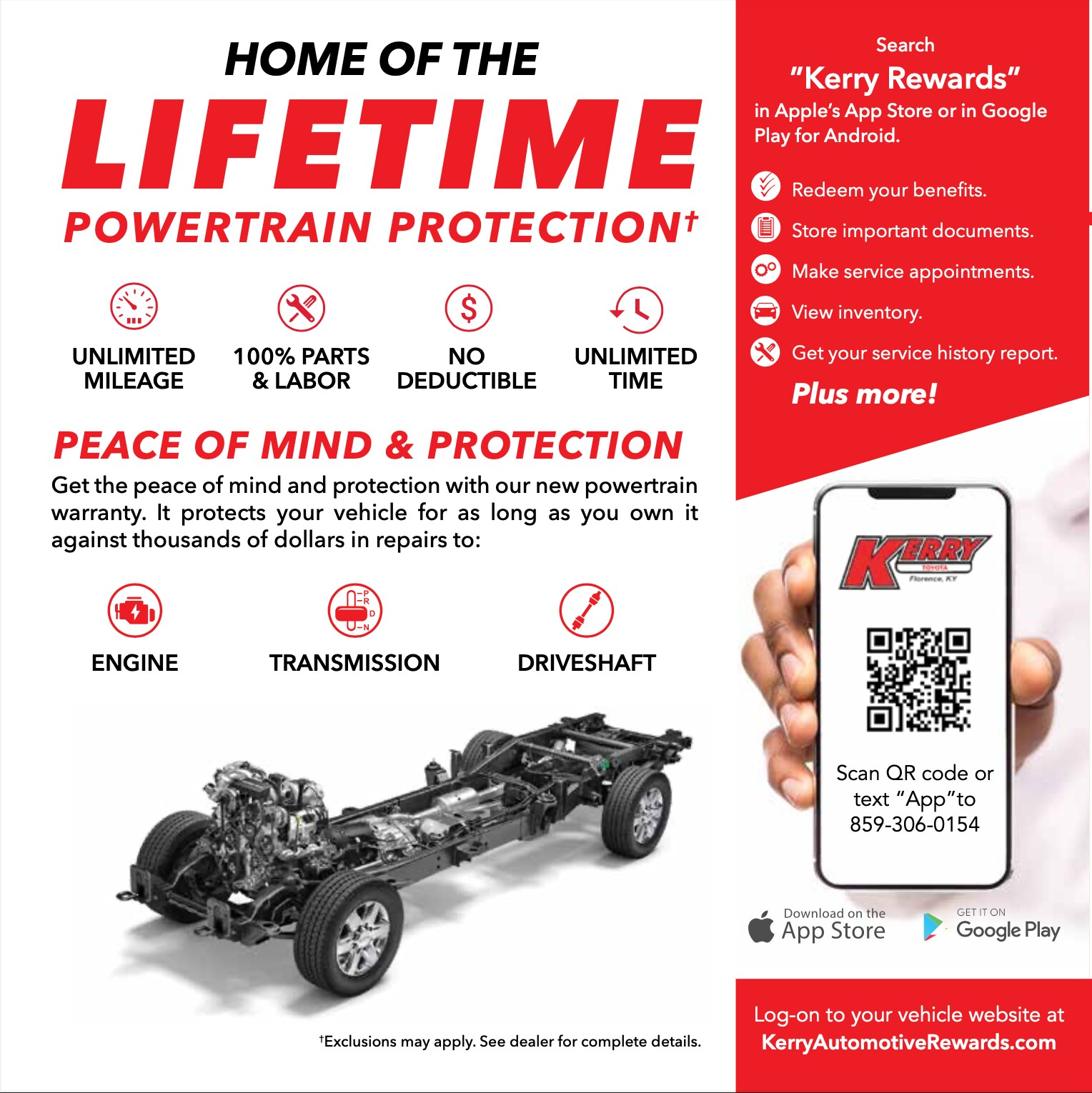 Lifetime Powertrain Protection - Kerry Toyota Dealership | Florence, KY