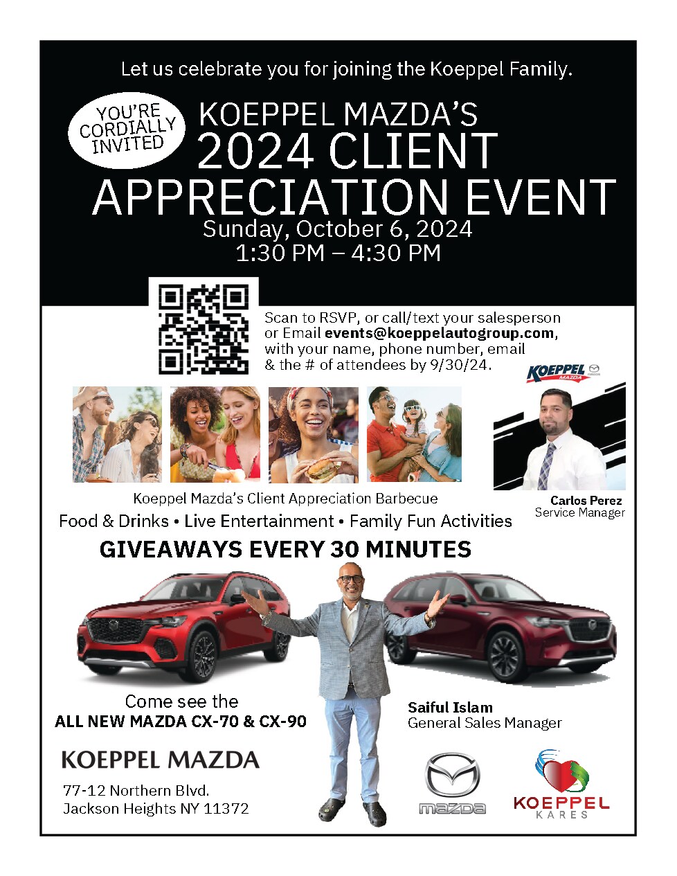 Koeppel Mazda's 2024 Client Appreciation Event in Queens, NY – Join Us!