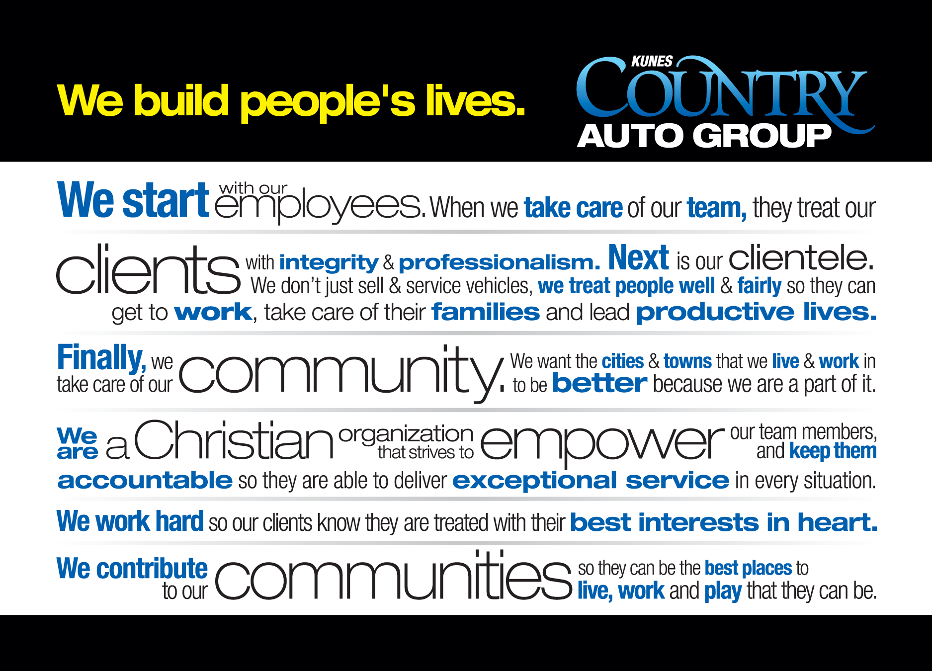 Best Dealerships | Kunes Country Auto Group Inc.