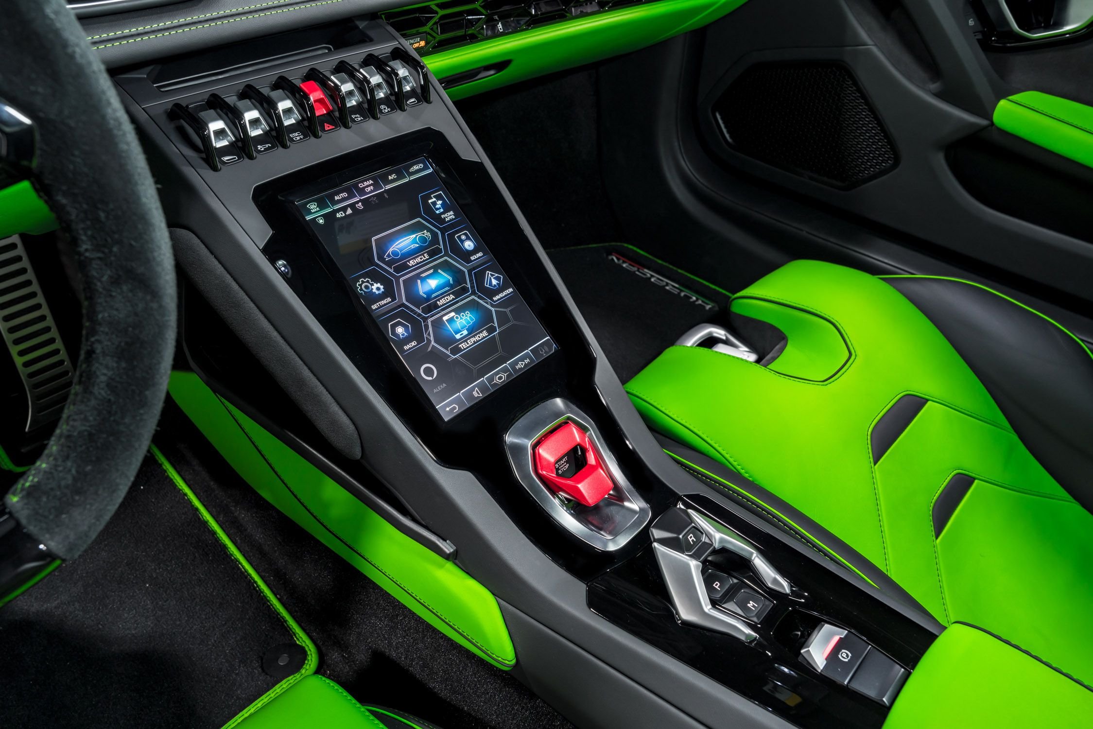 Lamborghini Huracan Green Interior