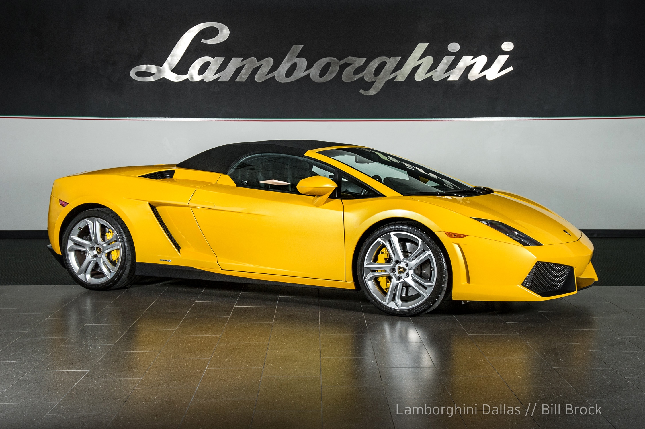 Yellow Lamborghini Gallardo Convertible
