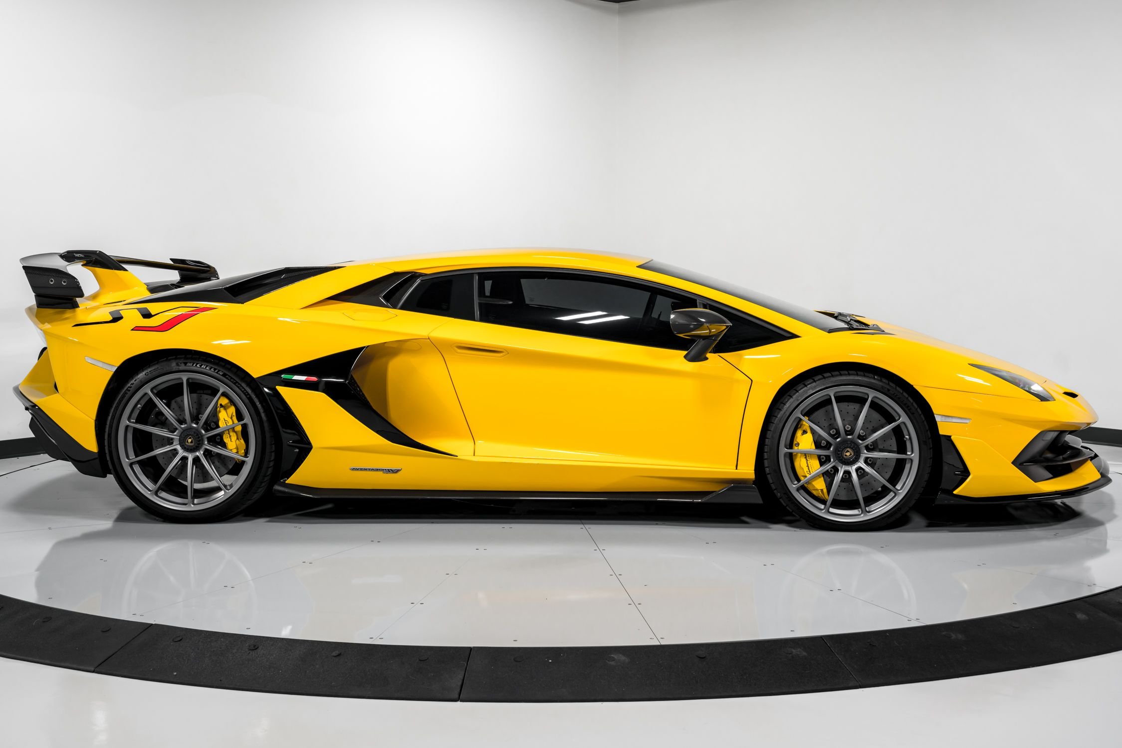Yellow Lamborghini Aventador Side View