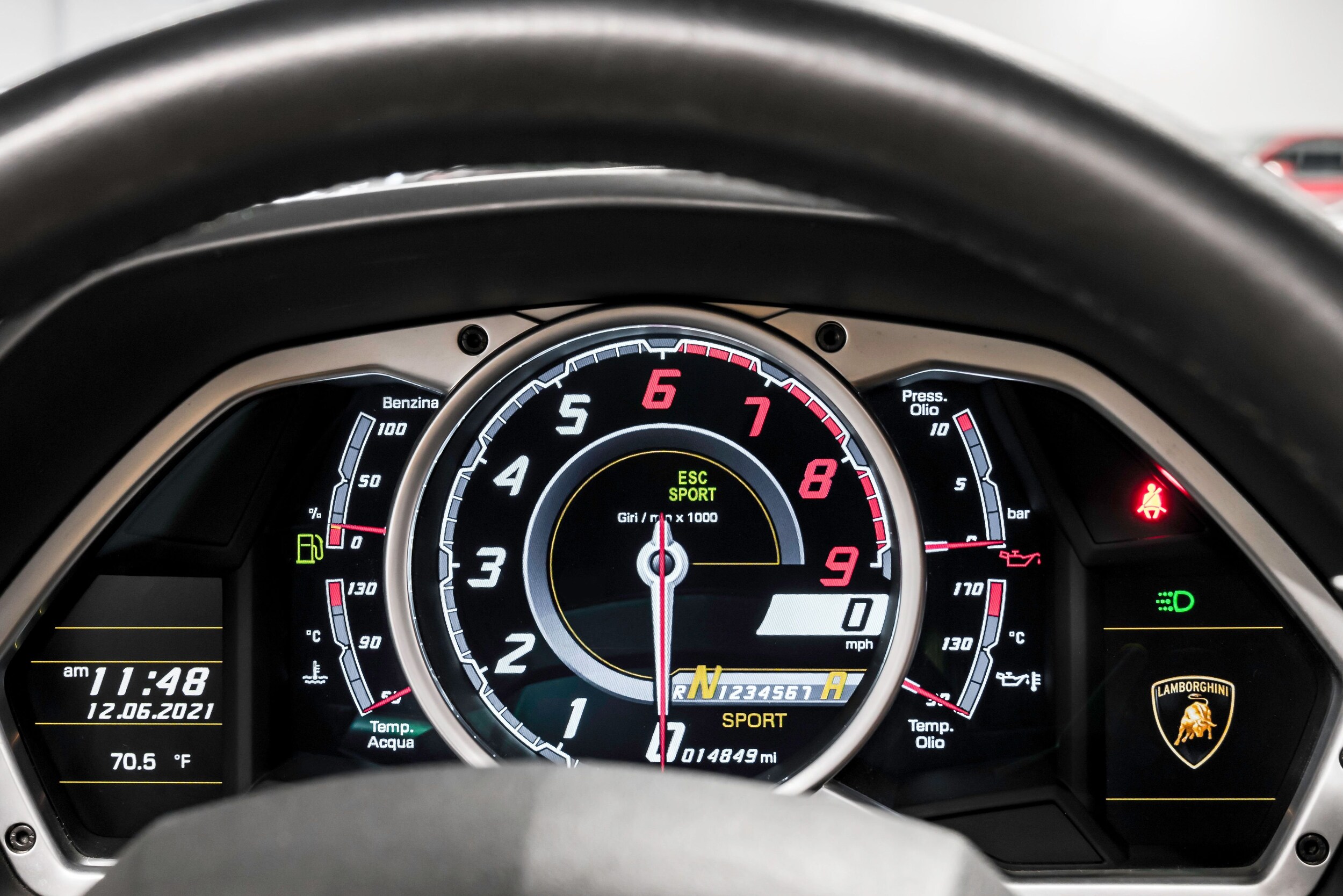 Lamborghini Aventador Speedometer