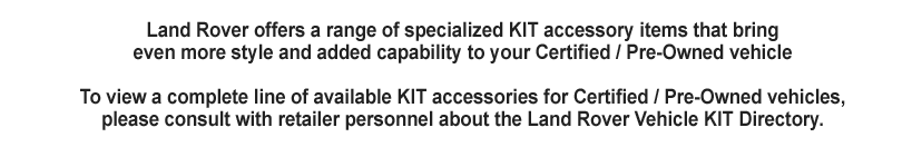 CPO Accessories for Sale at Land Rover Houston North