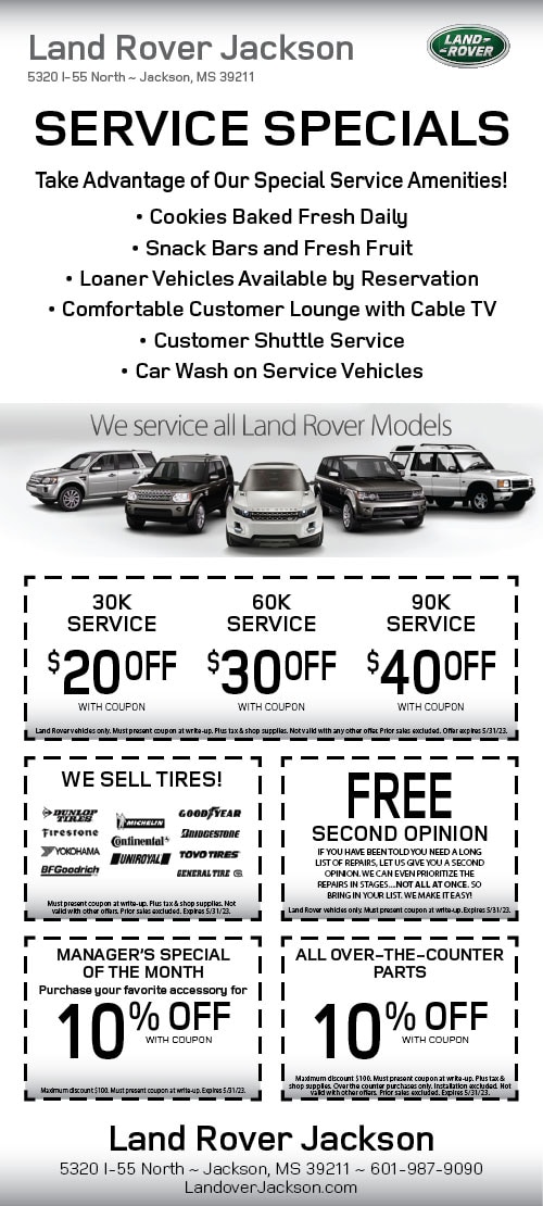 Service Specials | Land Rover Jackson