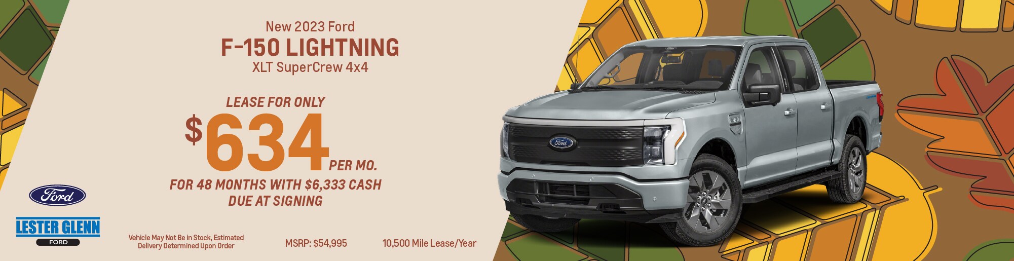 2023 Ford F-150 Lightning XLT Lease & Finance Specials | Lester Glenn ...