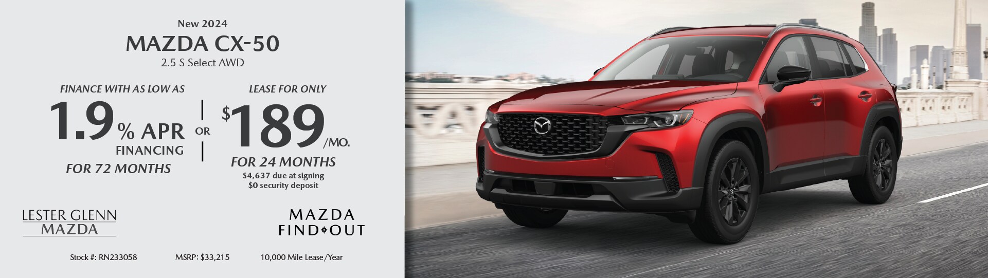 2024 Mazda CX-50 Special Lease | Toms River, NJ