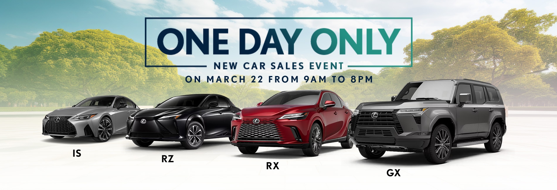 One Day Only Sales Event | Lexus of Riverside