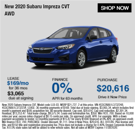 New Vehicle Specials | Lithia Subaru of Oregon City