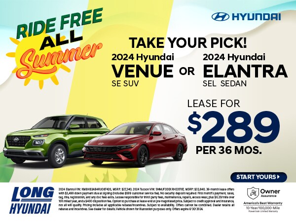 New Vehicle Specials | Long Hyundai