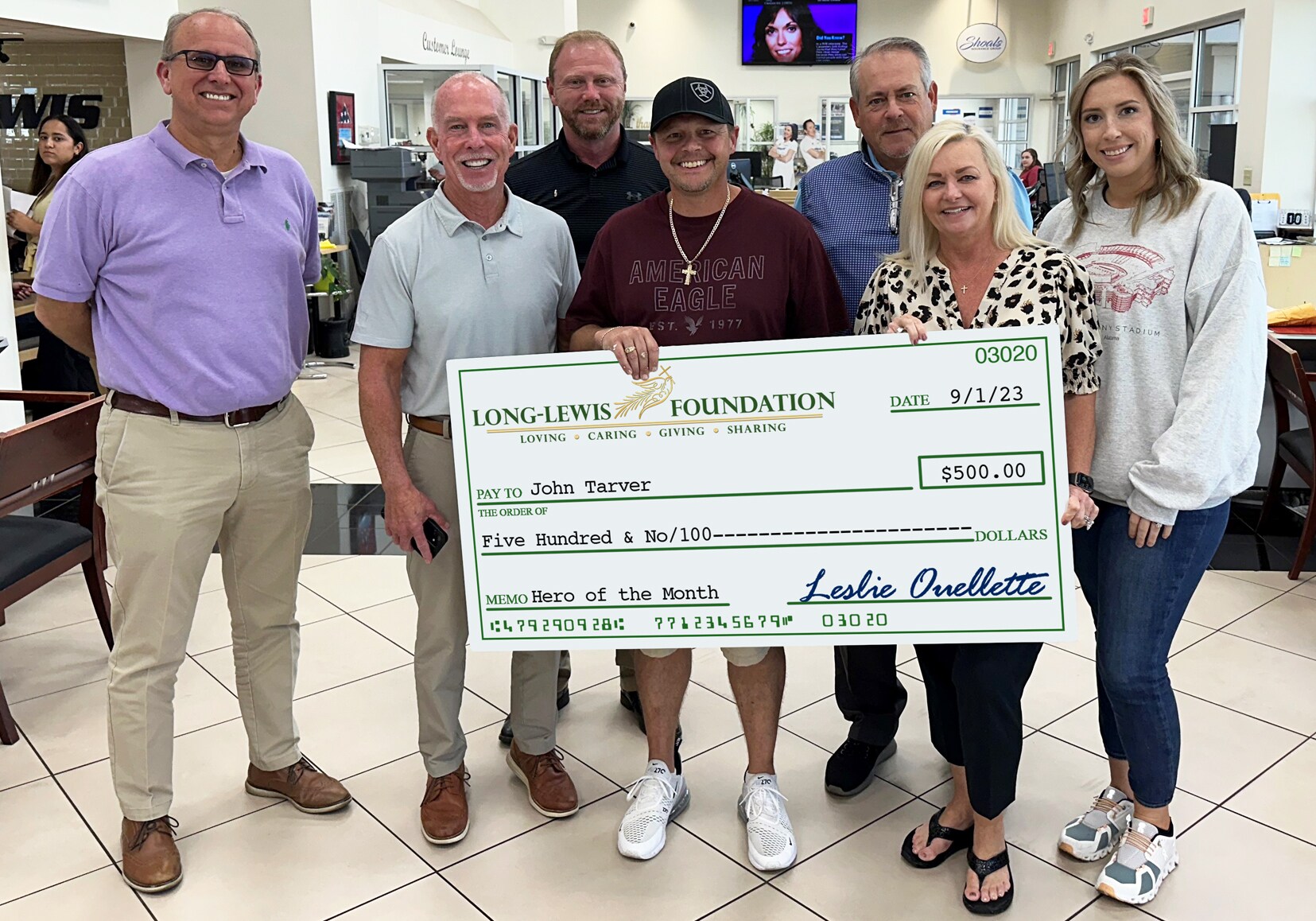 Long-Lewis Hero of the Month Award | Long-Lewis Ford of the Shoals