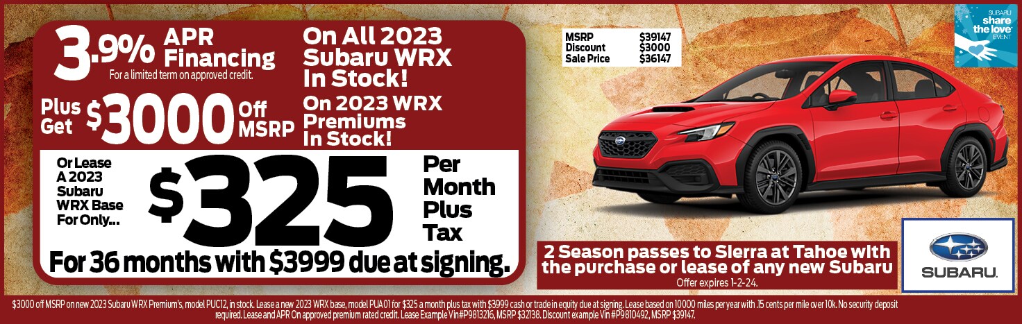 New Subaru Specials in Sacramento, CA | Maita Subaru