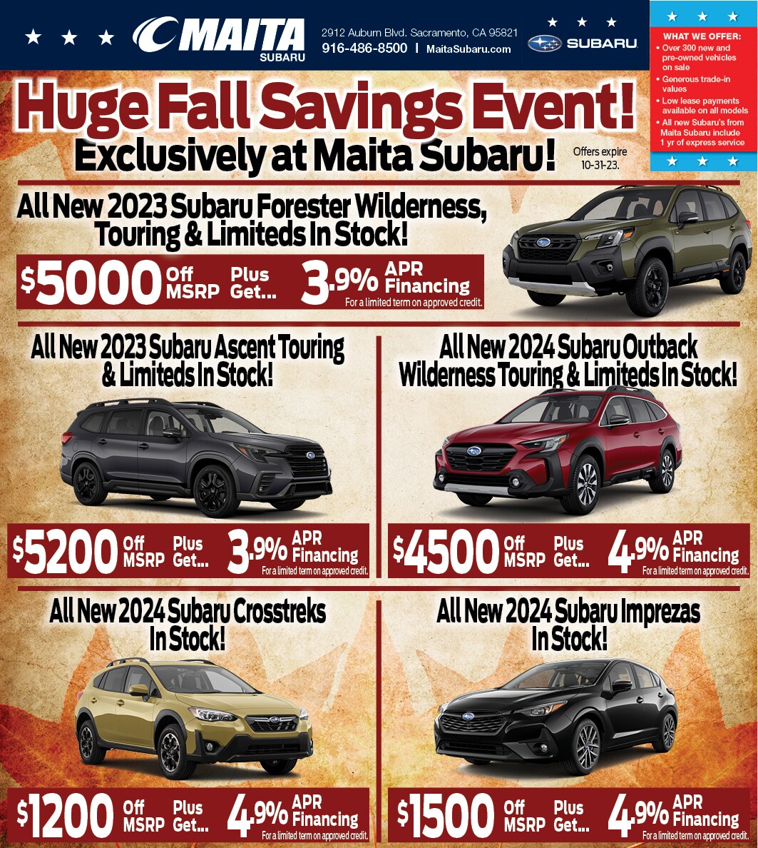 Huge Fall Sales Event | Maita Subaru