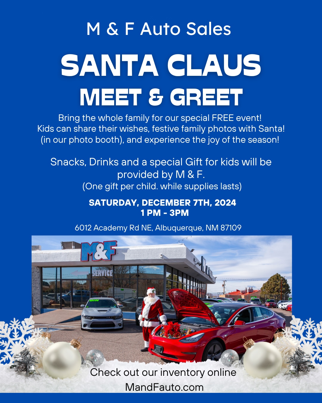 Santa Meet and greet | M&F Auto Sales