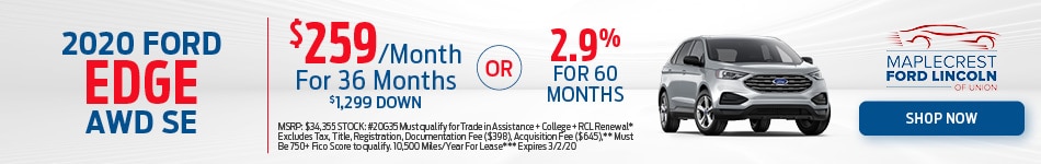 Edge Lease Special | Maplecrest Ford Lincoln of Union
