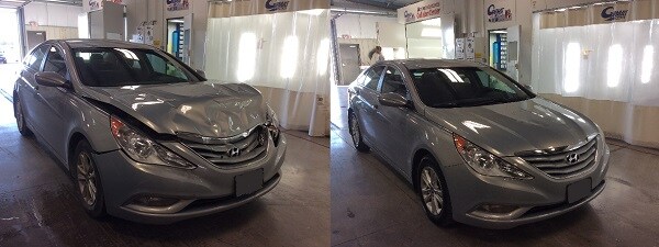 Hyundai Before and After Collision Repair | Marion Collision Center