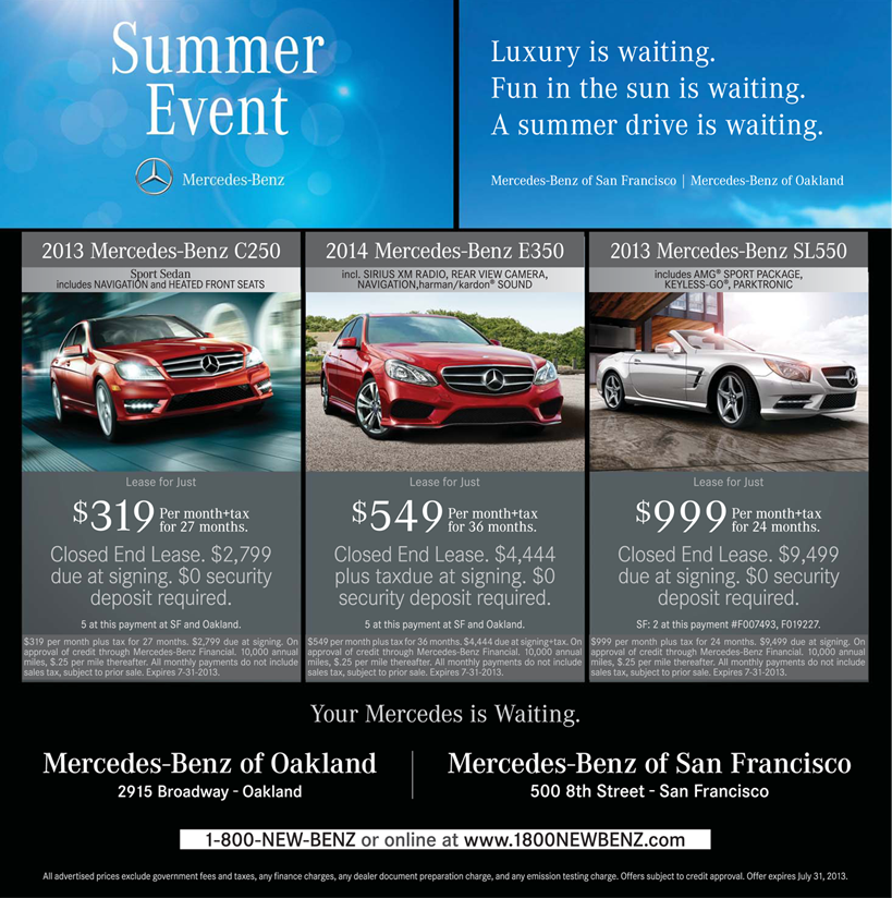 Summer Event | Mercedes-Benz of Oakland