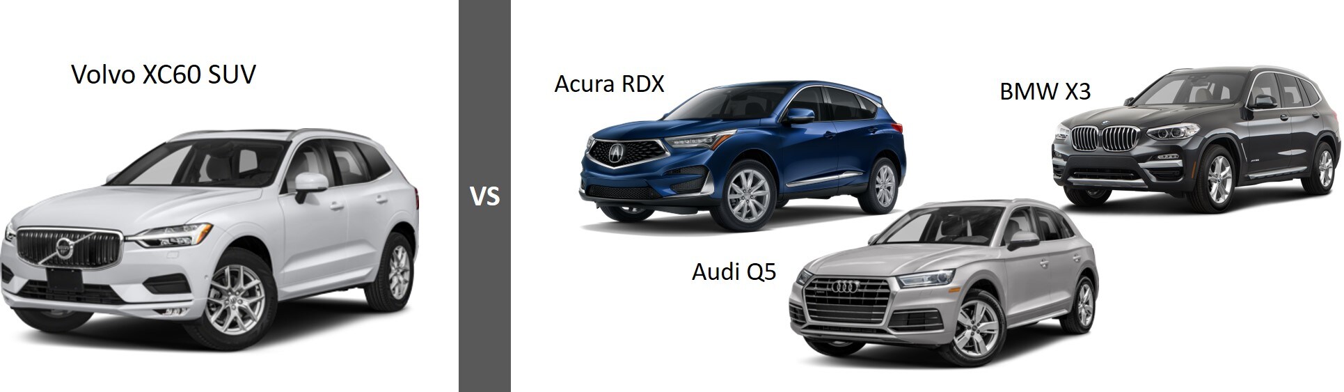 Compare Luxury SUVs: Volvo XC60, Acura RDX, Audi Q5, BMW X3 | McGrath Volvo Cars Barrington IL