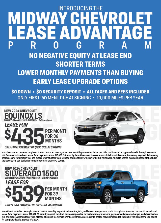 Lease Specials | Midway Chevrolet