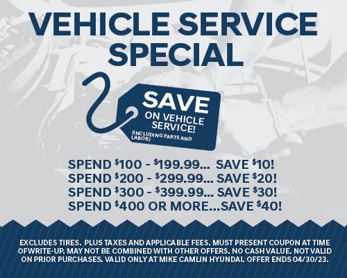 Service Specials | Mike Camlin Hyundai of Greensburg | Near Pittsburgh