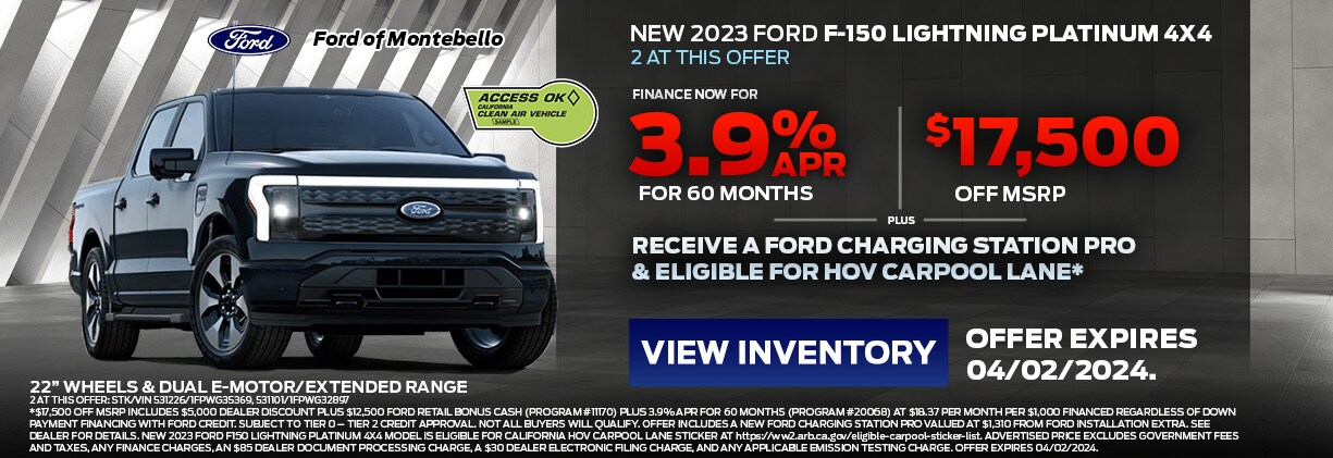 Ford New Car Lease & Finance Specials | New Car Specials Montebello