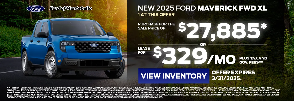 New Car Purchase Special Deals | New Car Specials Montebello