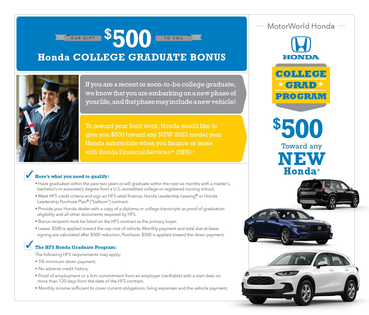 College Grad Program | MotorWorld Honda