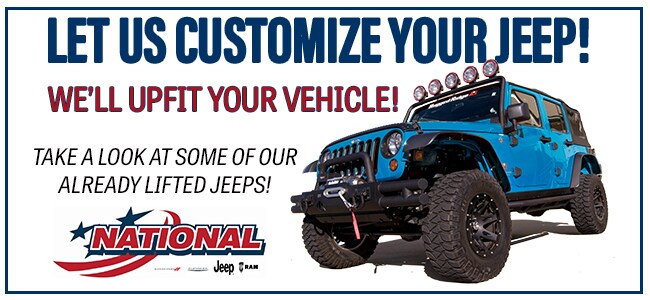 Upfitted Jeeps | National Dodge Chrysler Jeep Ram