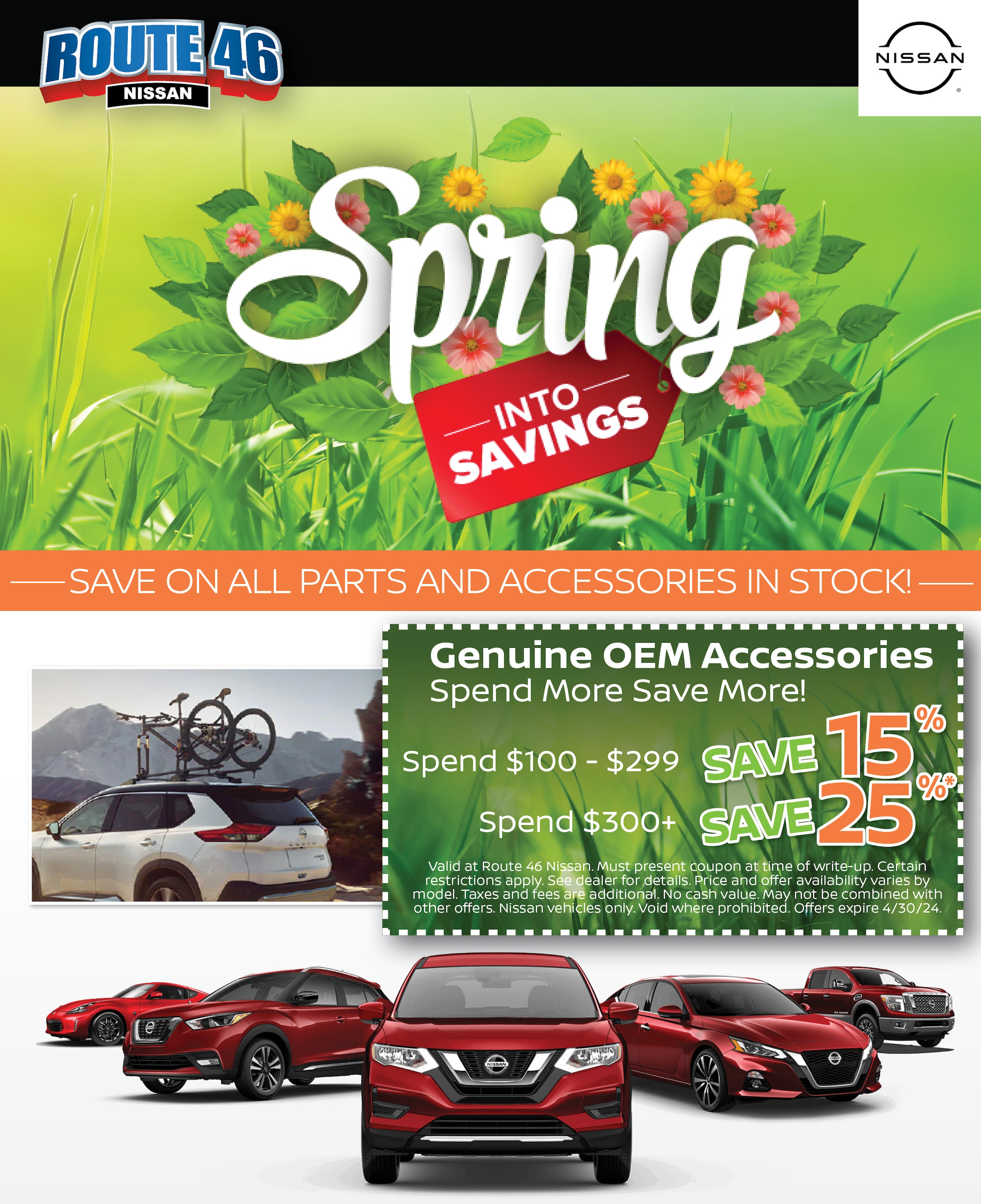 Nissan Parts Specials & Discounts | Route 46 Nissan