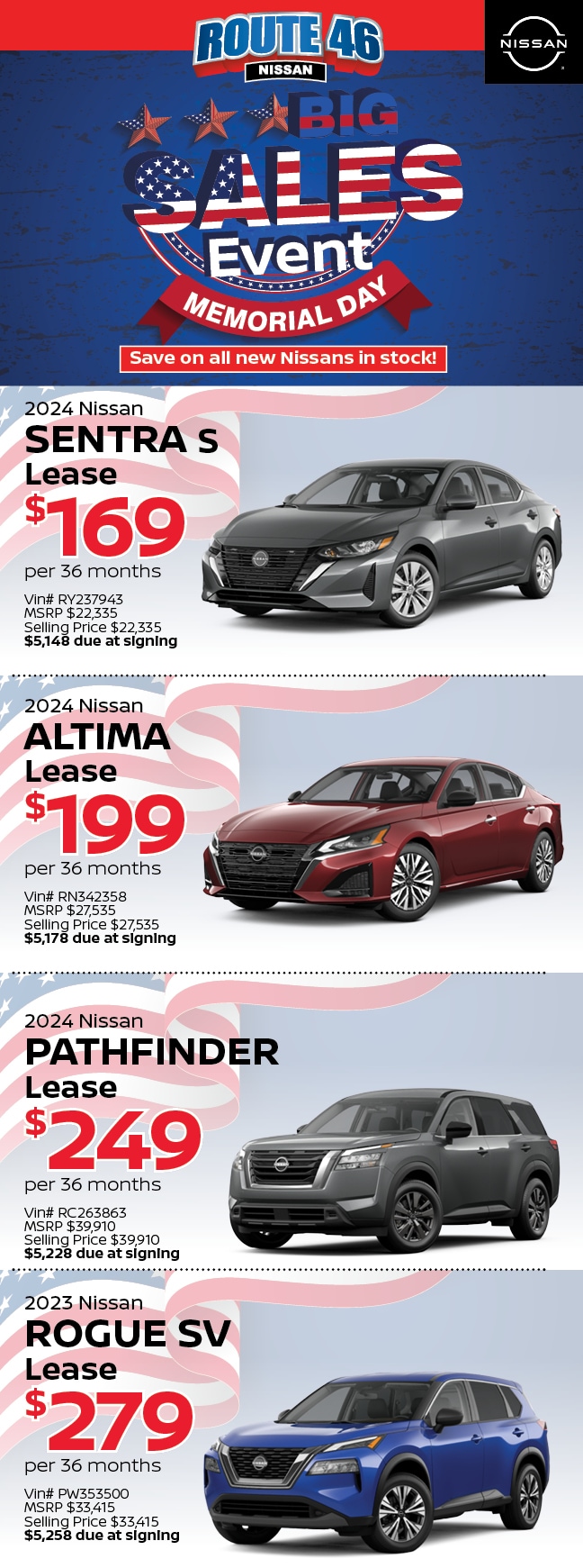 New Nissan Specials & Lease Deals Totowa NJ | Route 46 Nissan