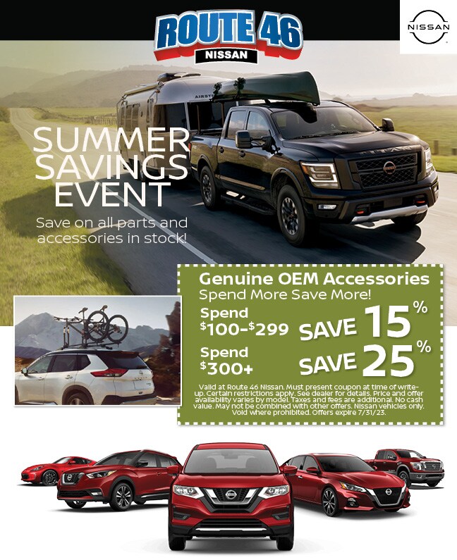 Nissan Parts Specials & Discounts | Route 46 Nissan