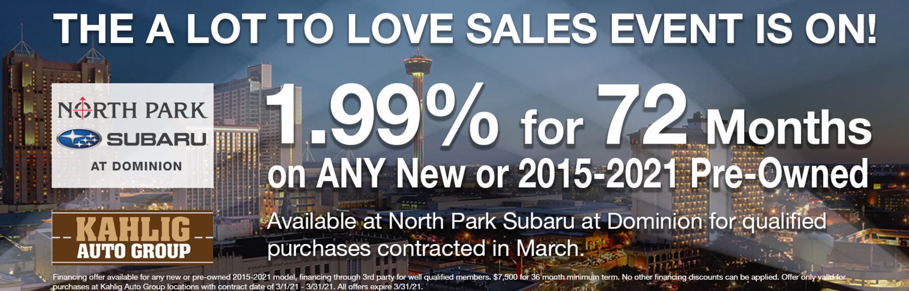 New Subaru & Used Car Dealer | North Park Subaru at Dominion in San ...