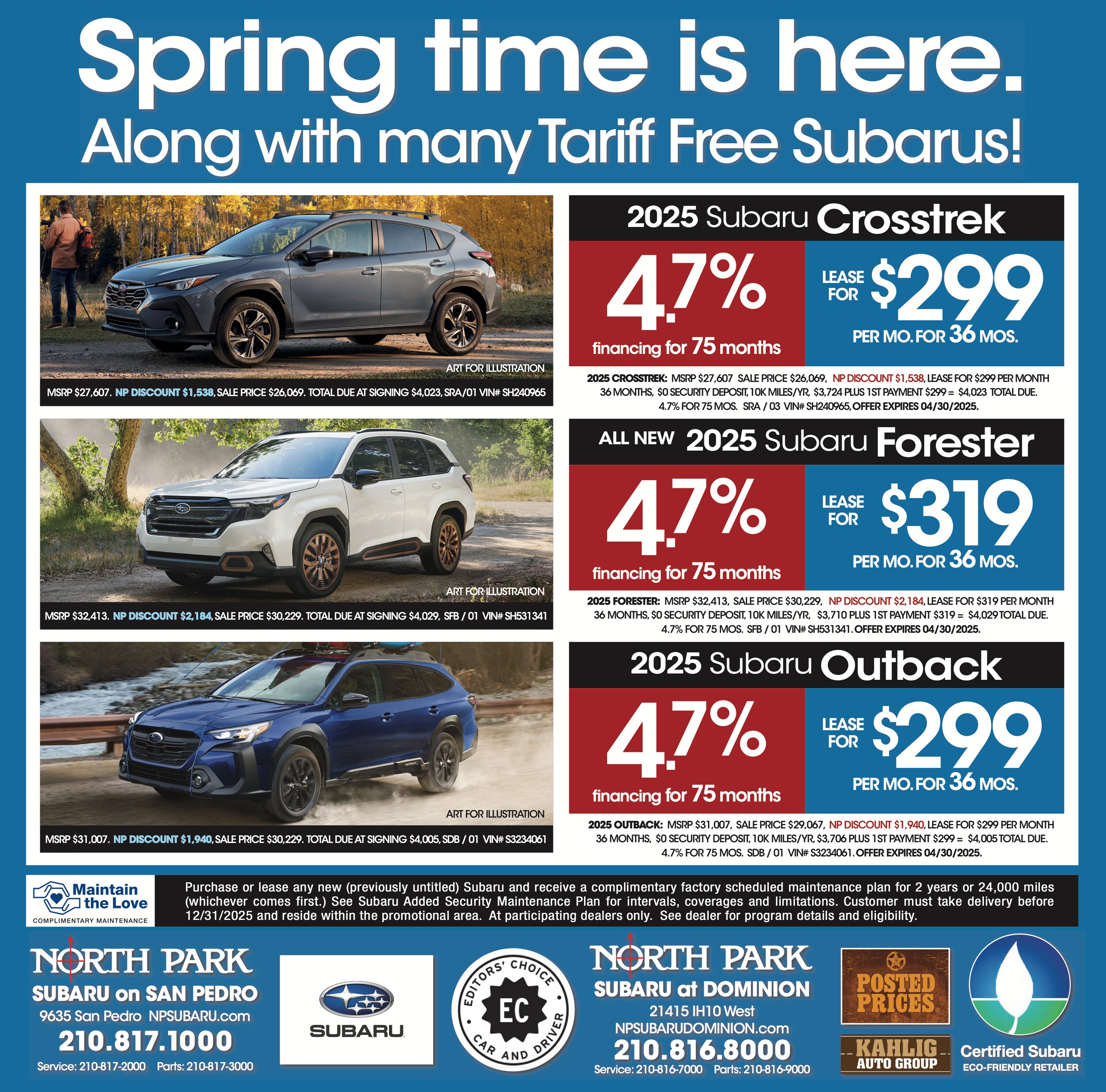 Print Ad | Lease a New Subaru near New Braunfels, TX