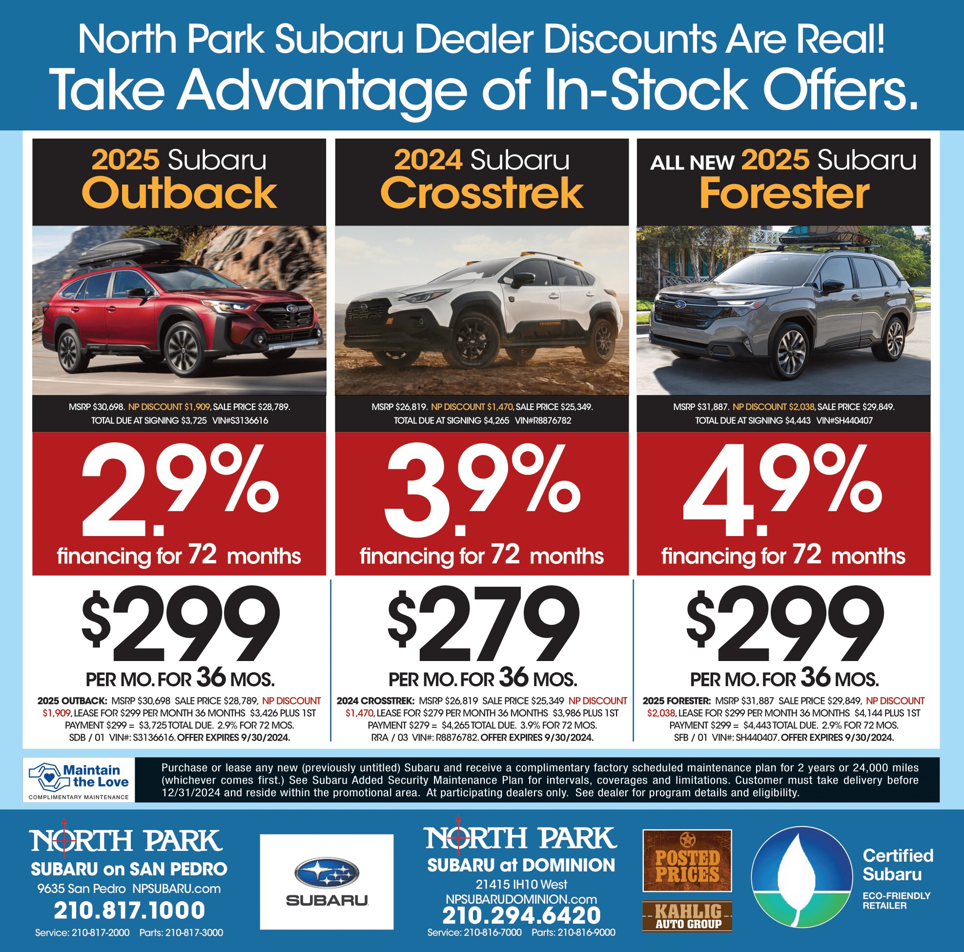 Print Ad | Lease a New Subaru near New Braunfels, TX