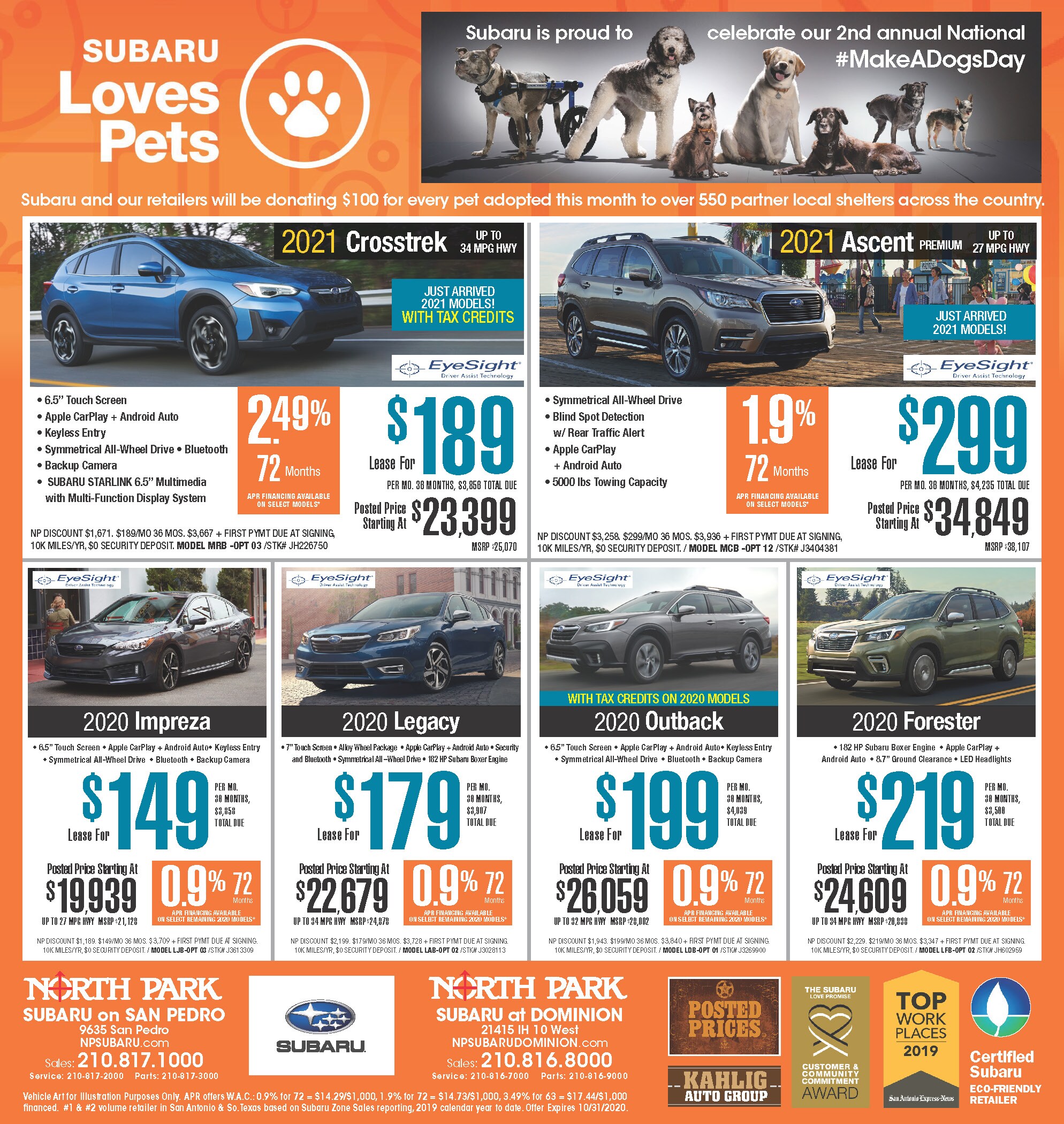 New Subaru Specials | Subaru Dealership near Seguin, TX