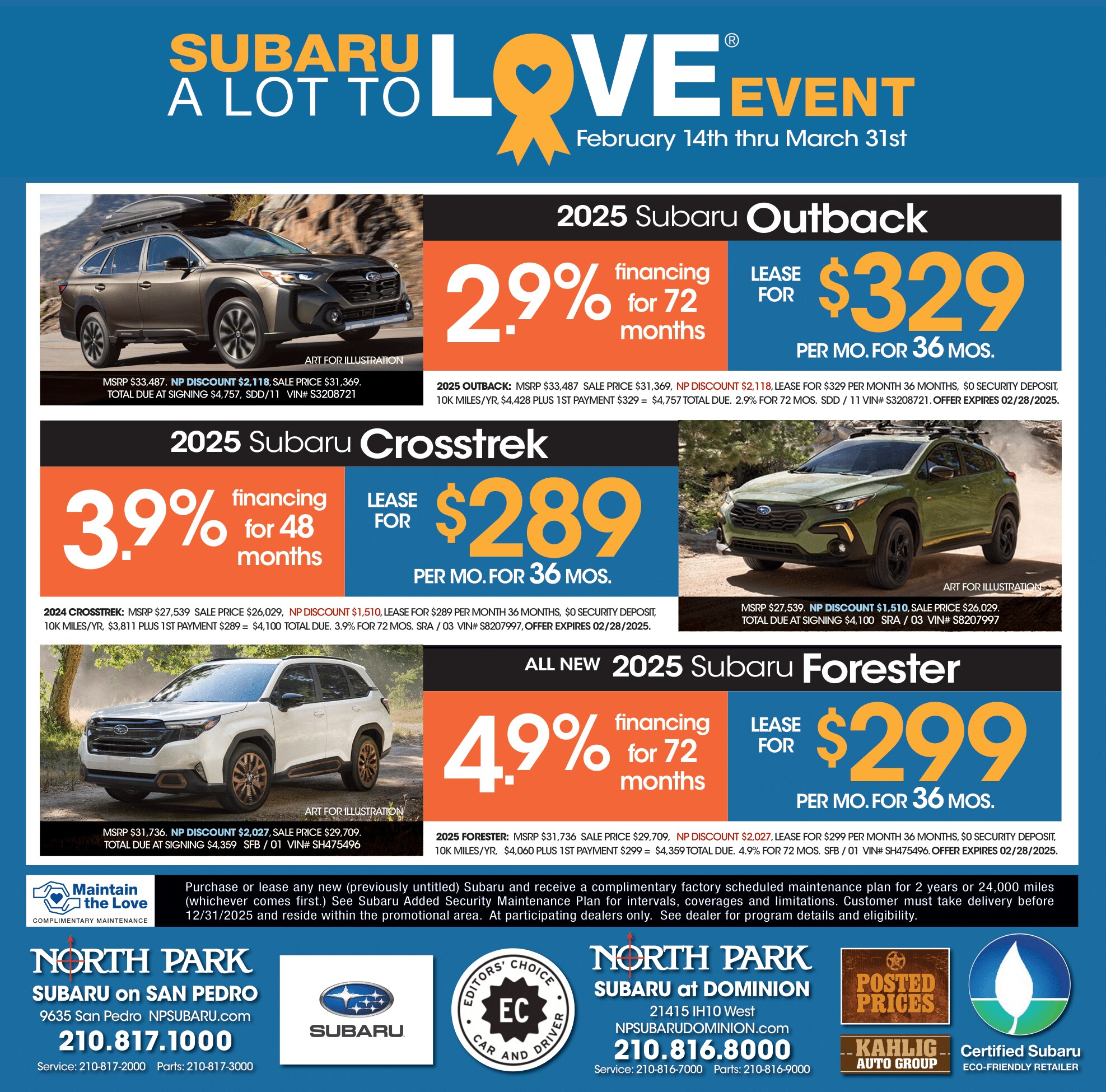 New Subaru Specials | Subaru Dealership near Adkins, TX