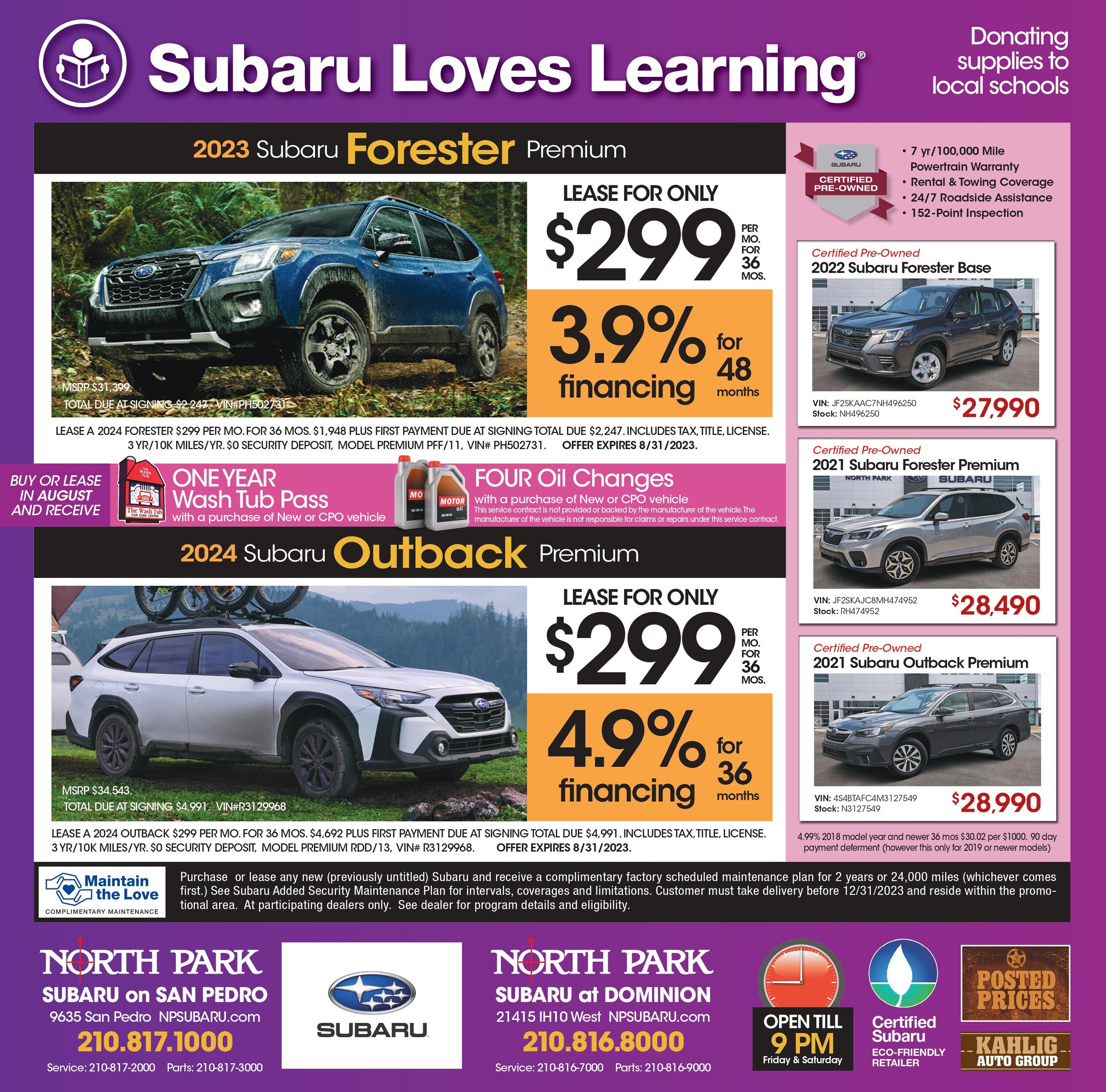 New Subaru Specials | Subaru Dealership near Seguin, TX