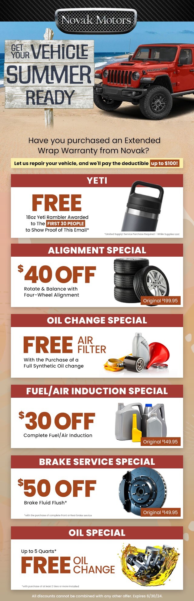 Service Coupons Texas | Novak Motors
