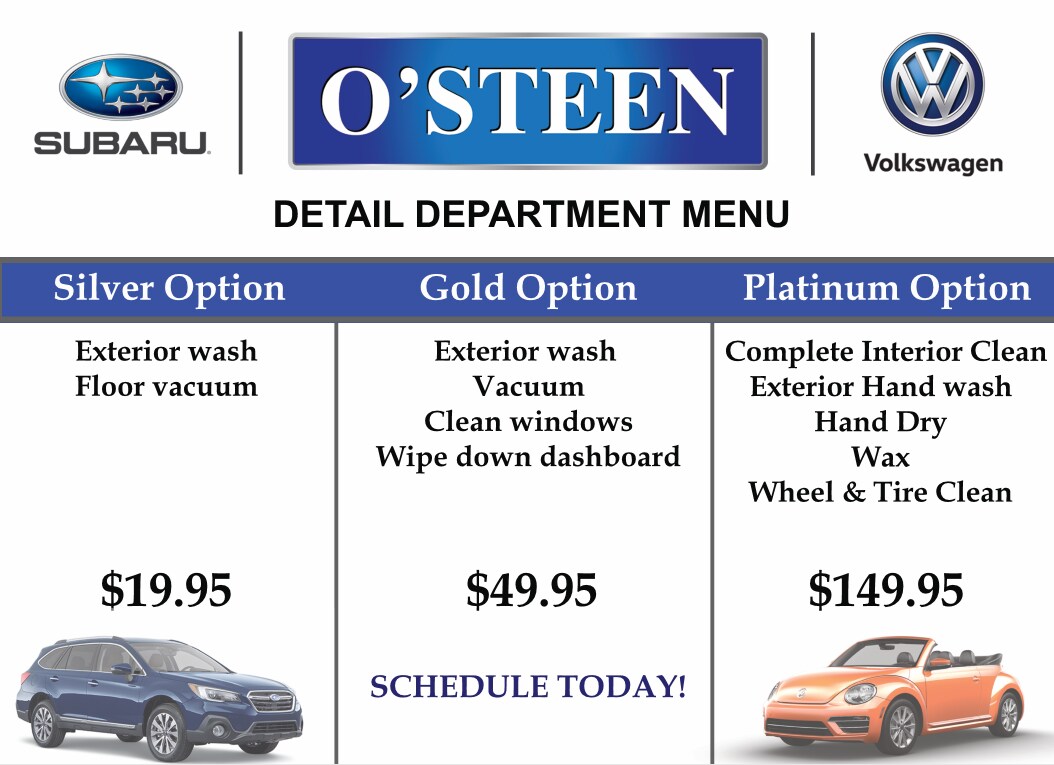 Detail Menu | O'Steen Subaru of Valdosta