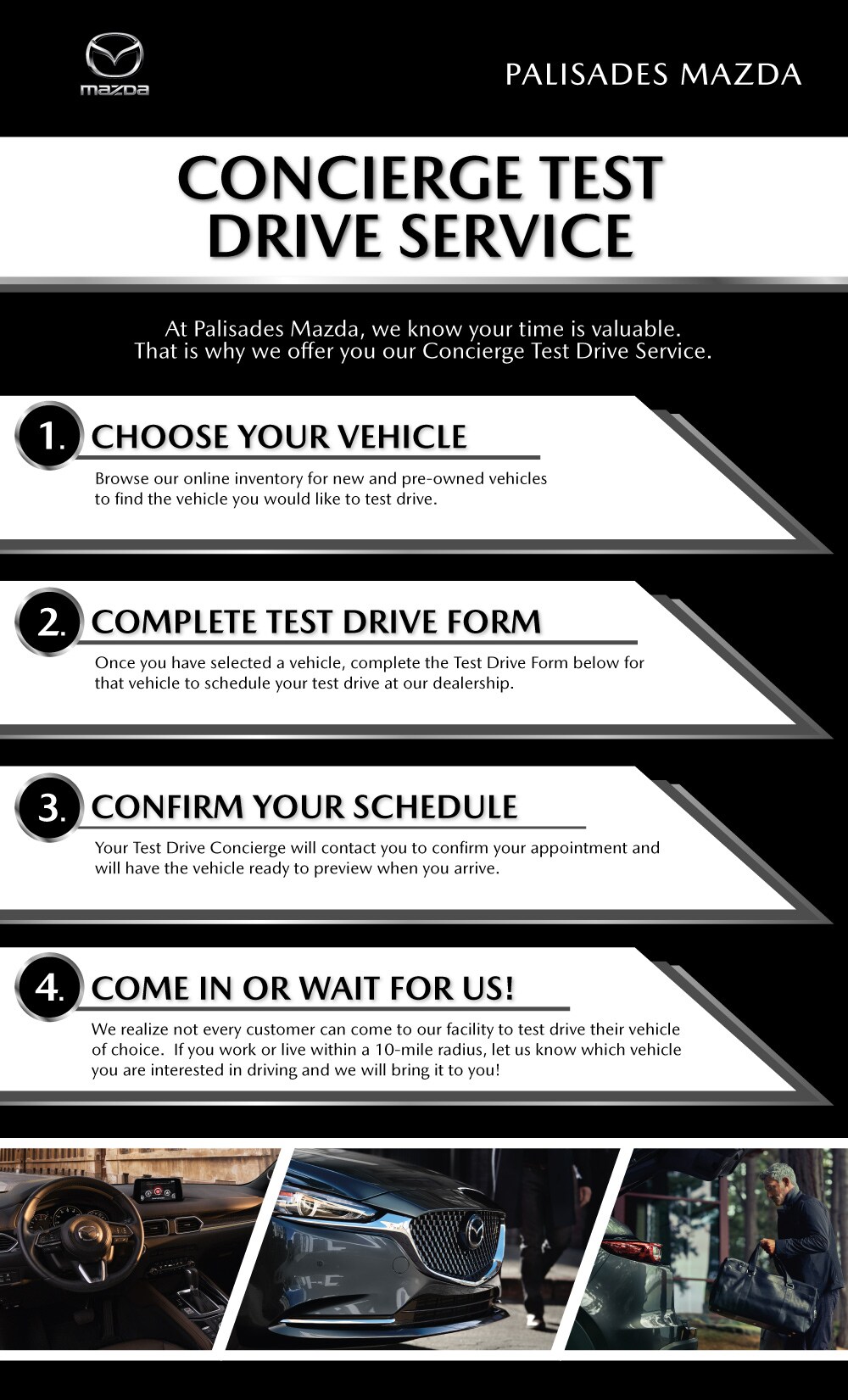 Concierge Test Drive Service | Palisades Mazda