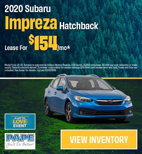 Pape Subaru New Subaru Specials in South Portland, Maine