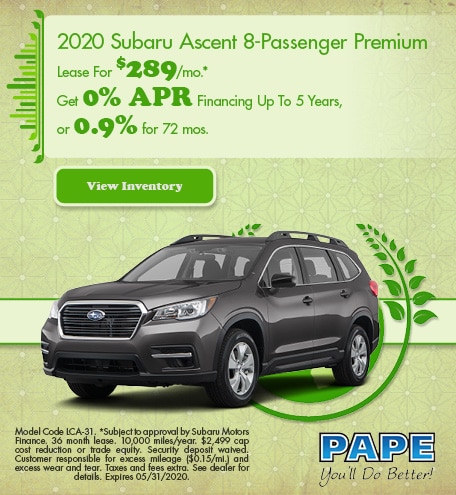 Pape Subaru New Subaru Specials in South Portland, Maine