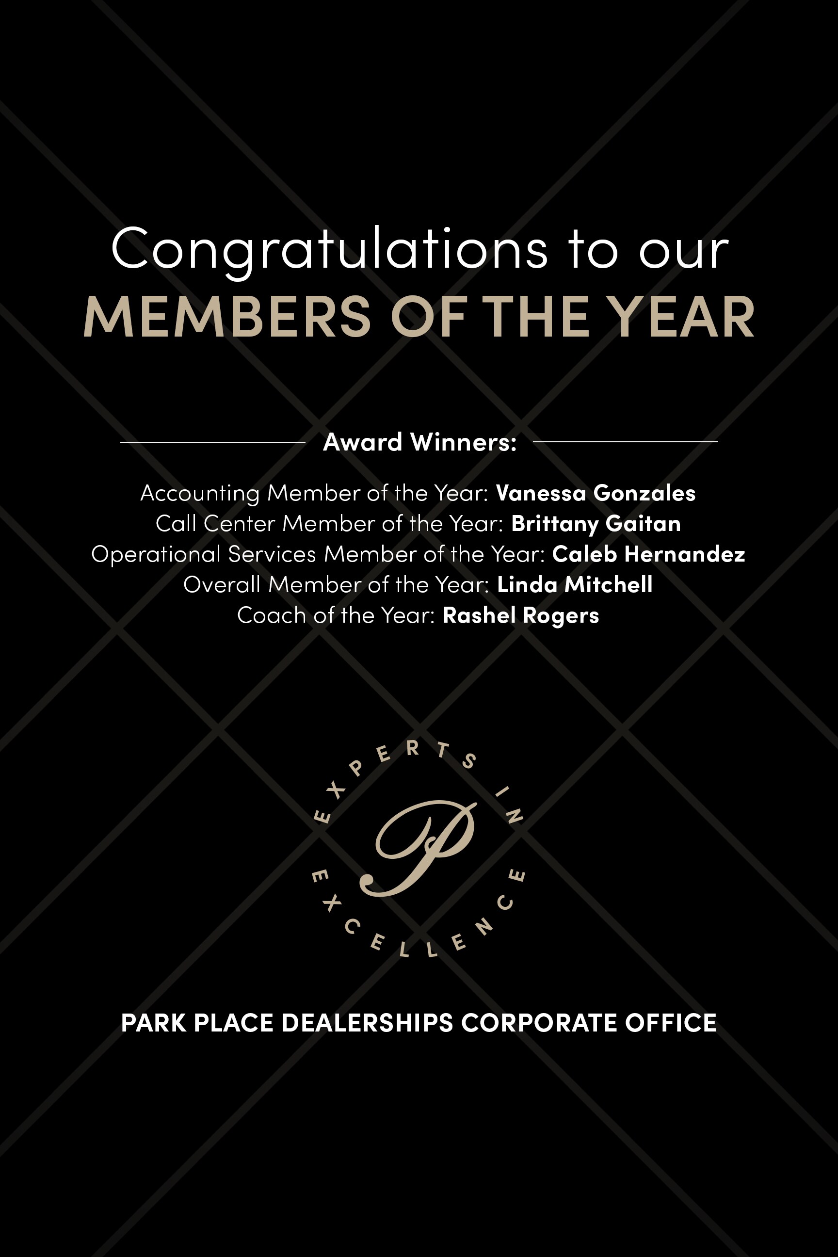 Members of the Year | Park Place Dealerships