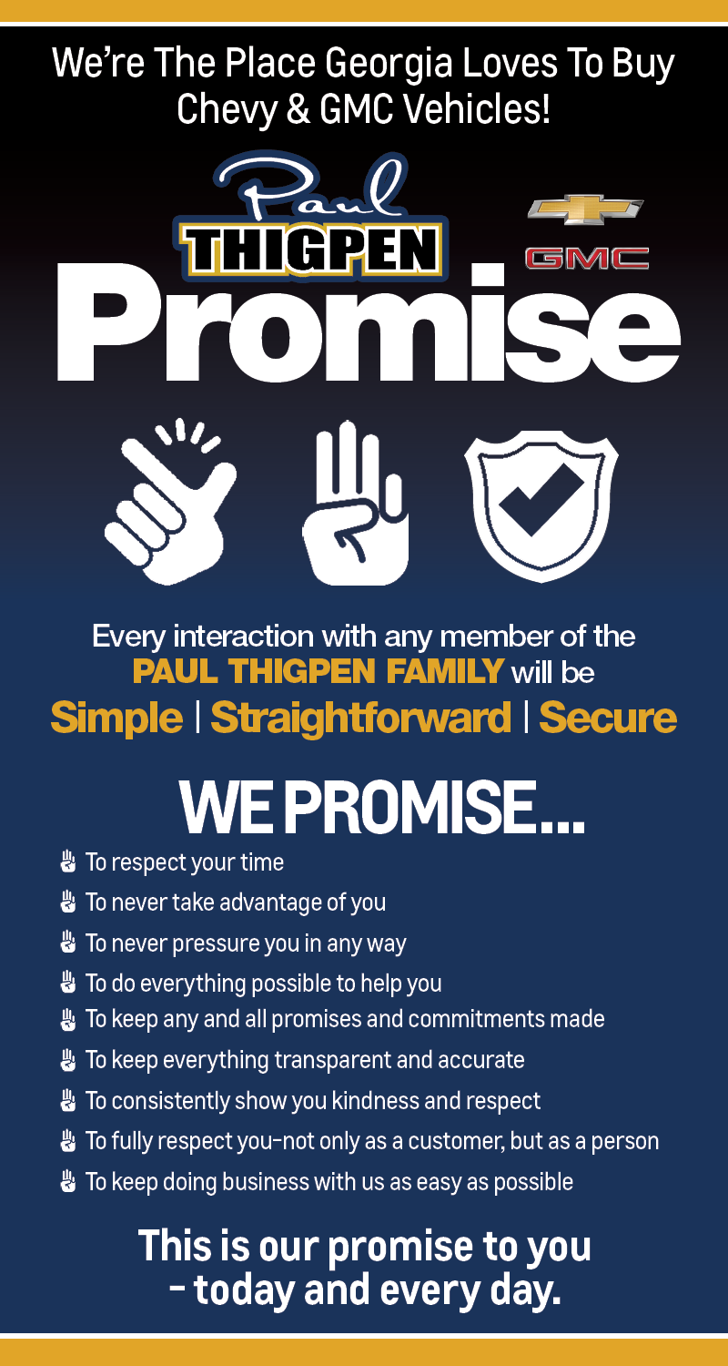 Paul Thigpen Promise | Paul Thigpen Chevrolet GMC Vidalia