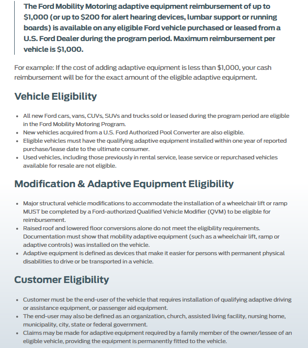 Ford Mobility Reimbursement | Peoria Ford Mobility Program